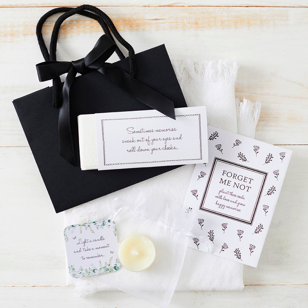 Filled Remembrance Bag - Funeral Favour or Sympathy Gift – Angel & Dove